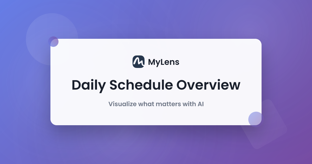 Daily Student Schedule: Time Management Table | MyLens AI Daily Student Schedule: Time Management Table | MyLens AI