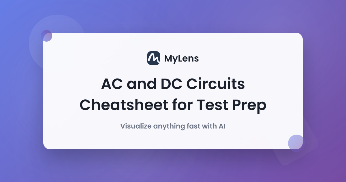 AC/DC Circuits Cheatsheet: Test Prep Guide | MyLens AI AC/DC Circuits Cheatsheet: Test Prep Guide | MyLens AI